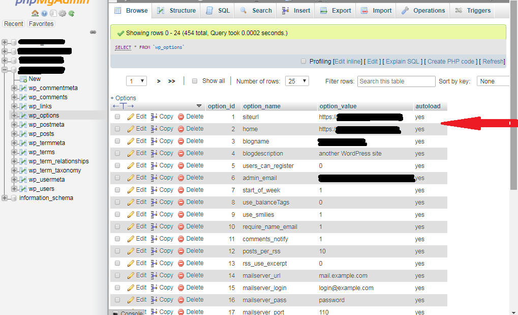 Changing WordPress Address URL Through Database Hosting Forum
